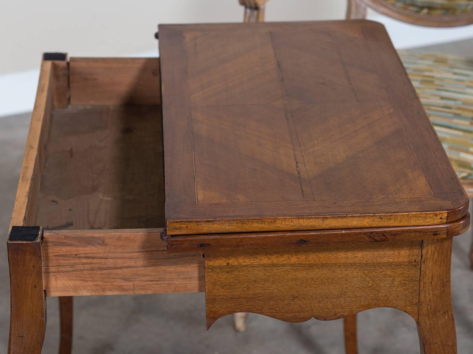 Antique French Walnut Game Table, circa 1770 For Sale at 1stDibs