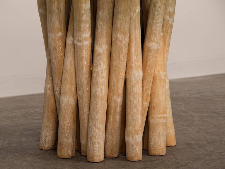 Vintage Budji Collection Bamboo Table Base, American, circa 1980, Glass ...