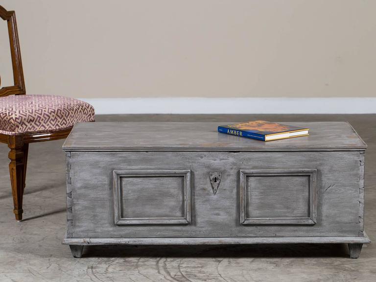 Antique Austrian Painted Pine Trunk, circa 1875 at 1stDibs