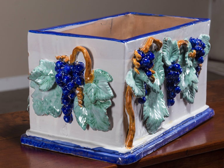 Vintage Italian Ceramic Planter Jardinière by Solimene, Vietri at ...