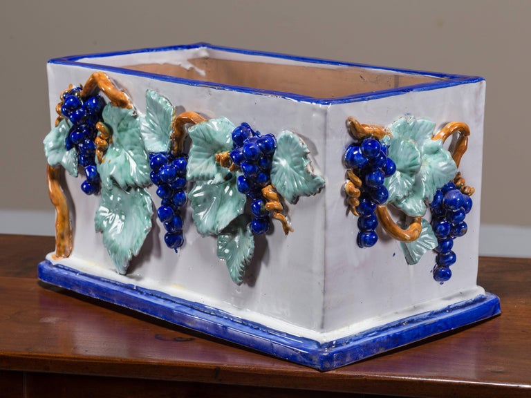 Vintage Italian Ceramic Planter Jardinière by Solimene, Vietri at ...