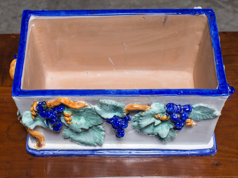 Vintage Italian Ceramic Planter Jardinière by Solimene, Vietri at ...