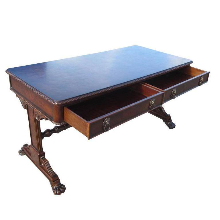 Scott Thomas Burled Walnut Partners Desk at 1stdibs