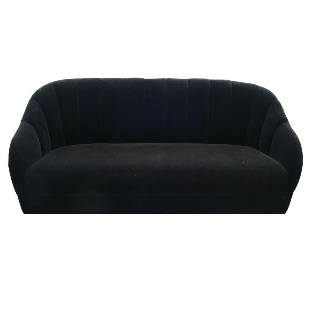 Vintage Mid-Century Ward Bennett Brickel Channel Back Sofa at 1stDibs ...