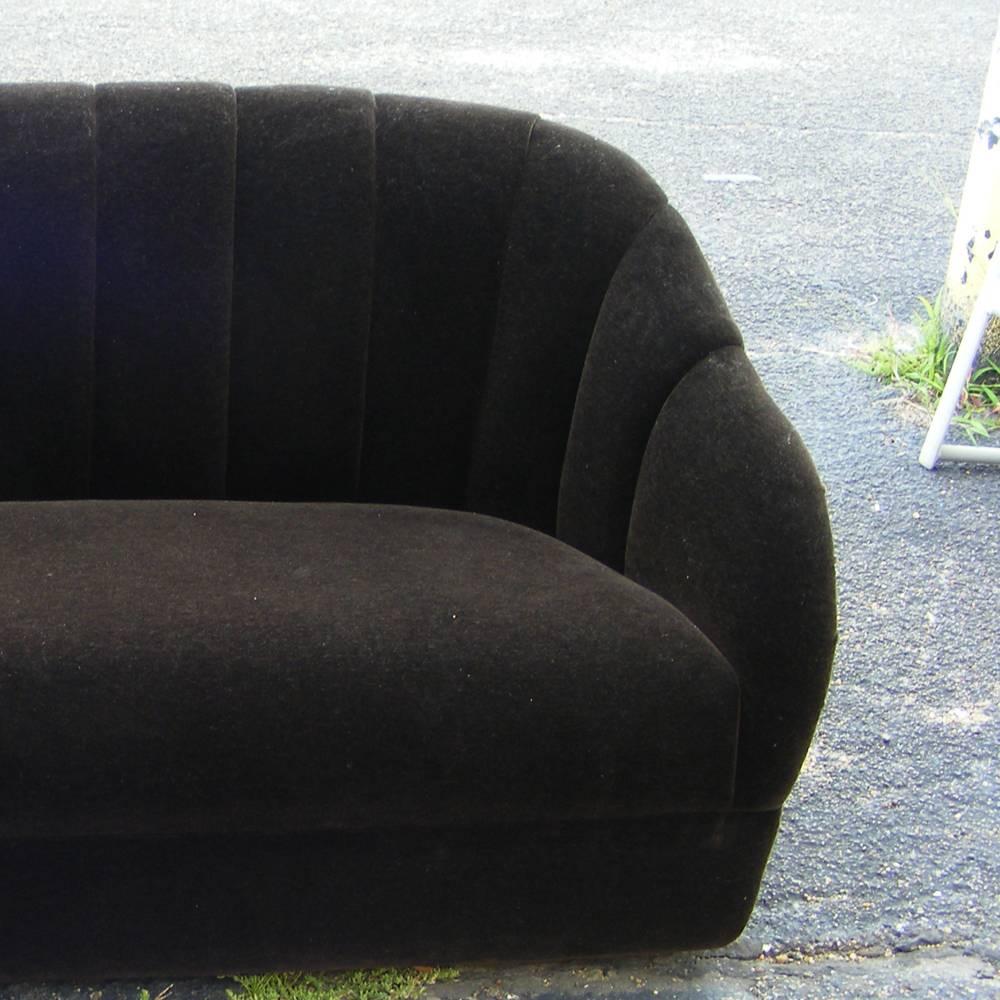 Vintage Mid-Century Ward Bennett Brickel Channel Back Sofa at 1stDibs ...
