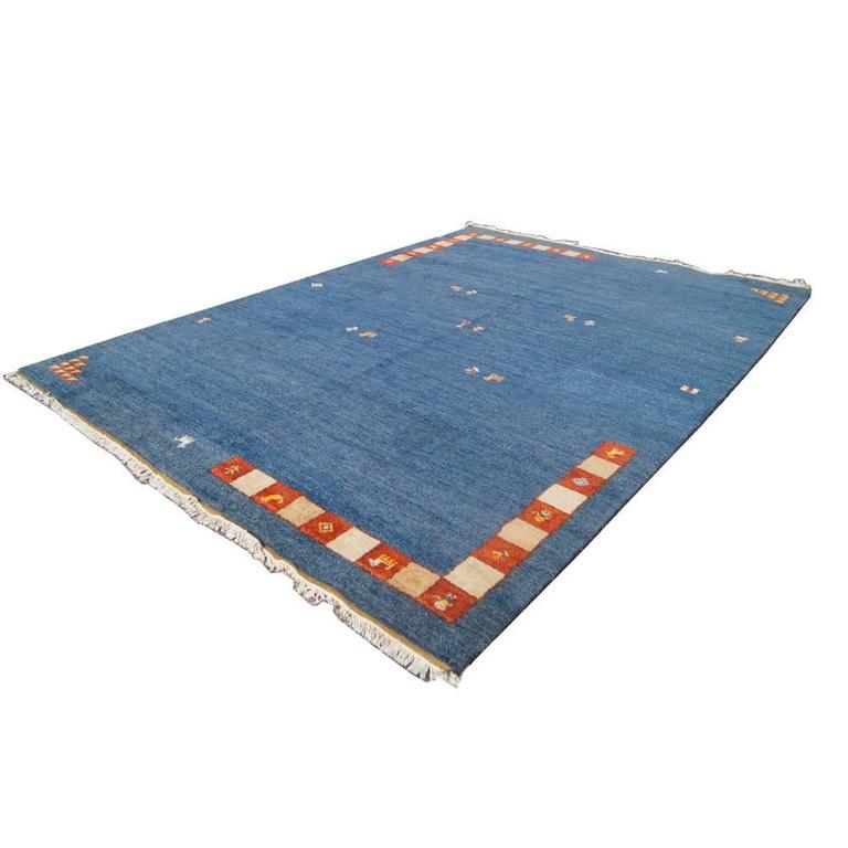 Hand-Knotted India Gabbeh Rug at 1stDibs