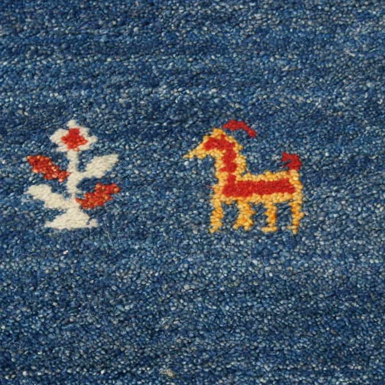 Hand-Knotted India Gabbeh Rug at 1stDibs