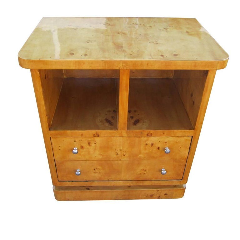 Pair of Maple Deco Nightstands at 1stDibs