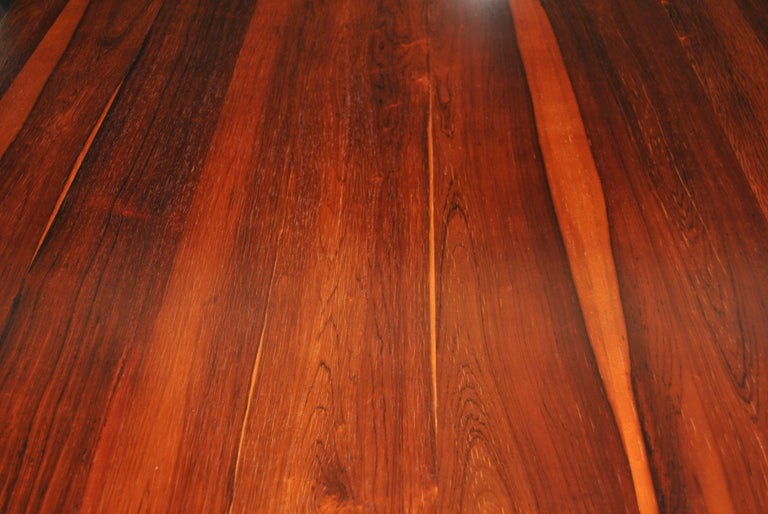 6.5FT Pieff Rosewood Chrome Table Desk For Sale at 1stDibs