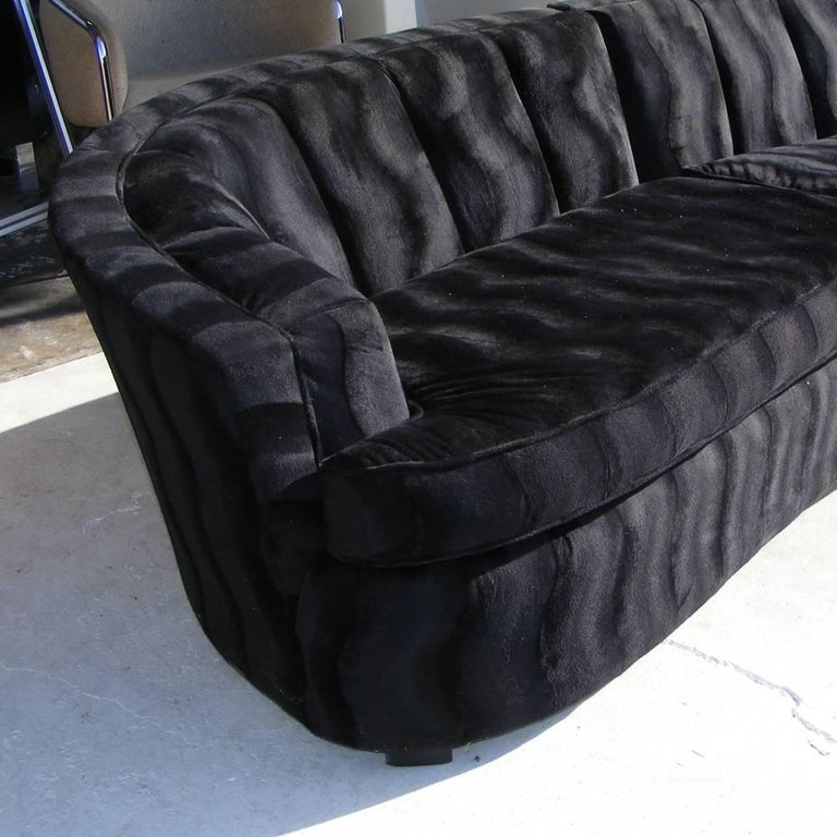 Art Deco Black Sectional Sofa Couch Hoffmann Style at 1stDibs