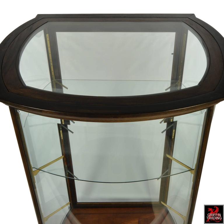 Large Custom-Made Curved Glass Vitrine / Display Cabinet For Sale at ...