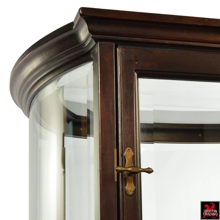 Large Custom-Made Curved Glass Vitrine / Display Cabinet For Sale at ...