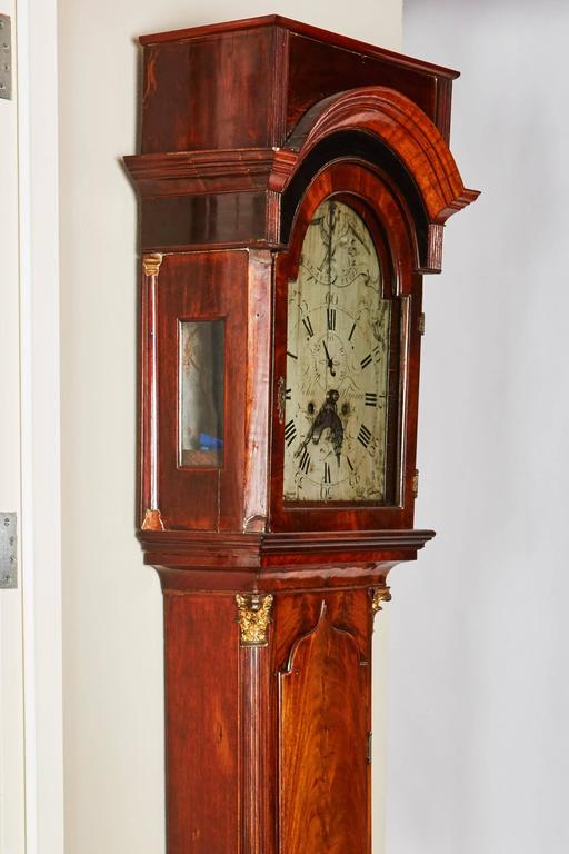 18th Century Mahogany English Flat Top Grandfather Clock by John ...