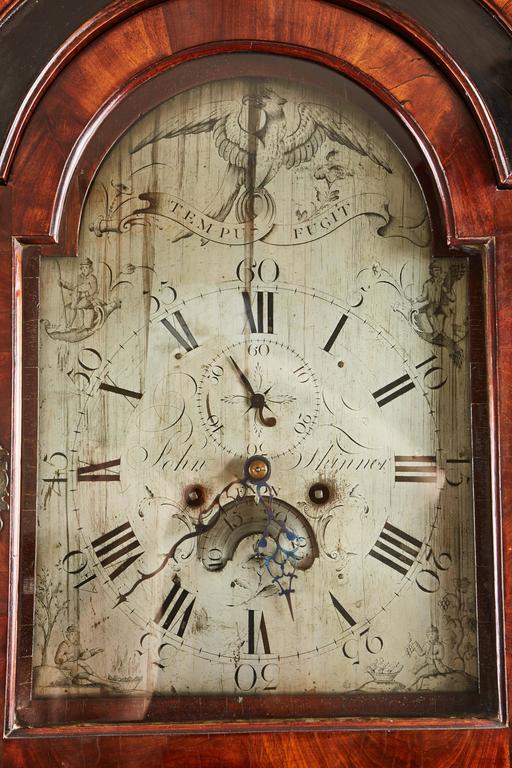 18th Century Mahogany English Flat Top Grandfather Clock by John ...
