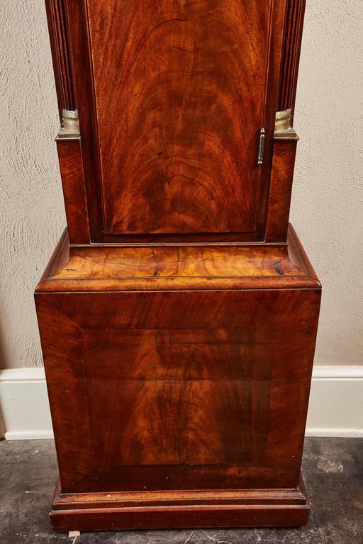 18th Century Mahogany English Flat Top Grandfather Clock by John ...