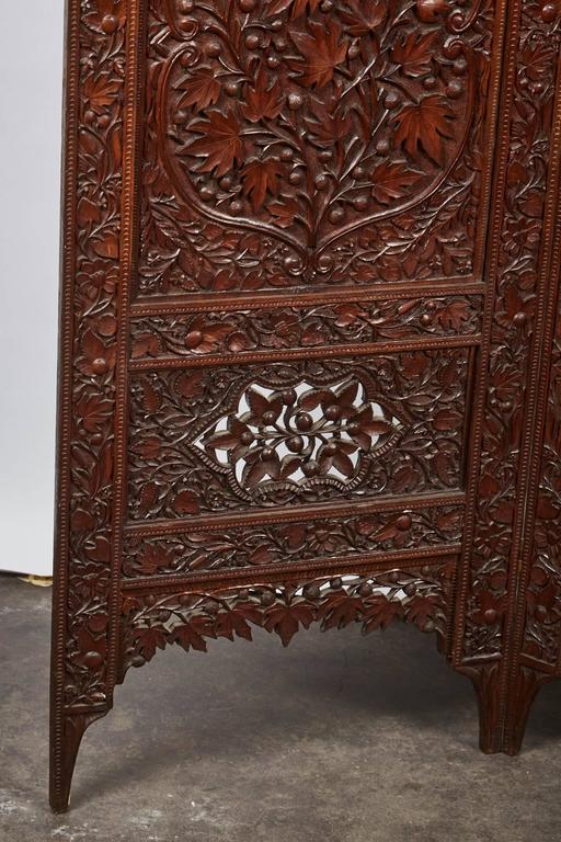 Three-Panel 20th Century Indian Carved Screens at 1stDibs