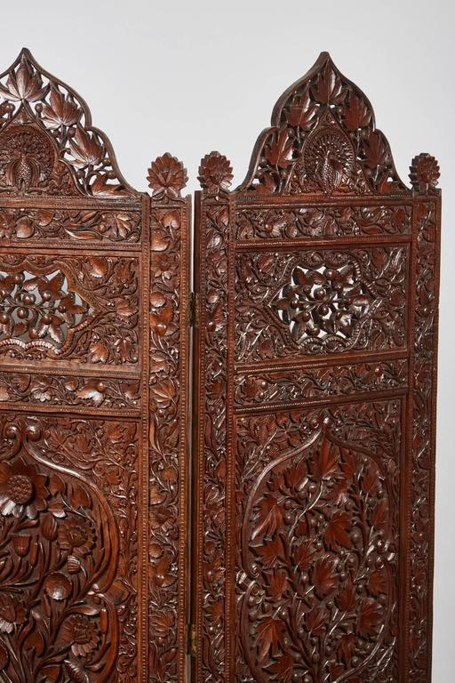 Three-Panel 20th Century Indian Carved Screens at 1stDibs