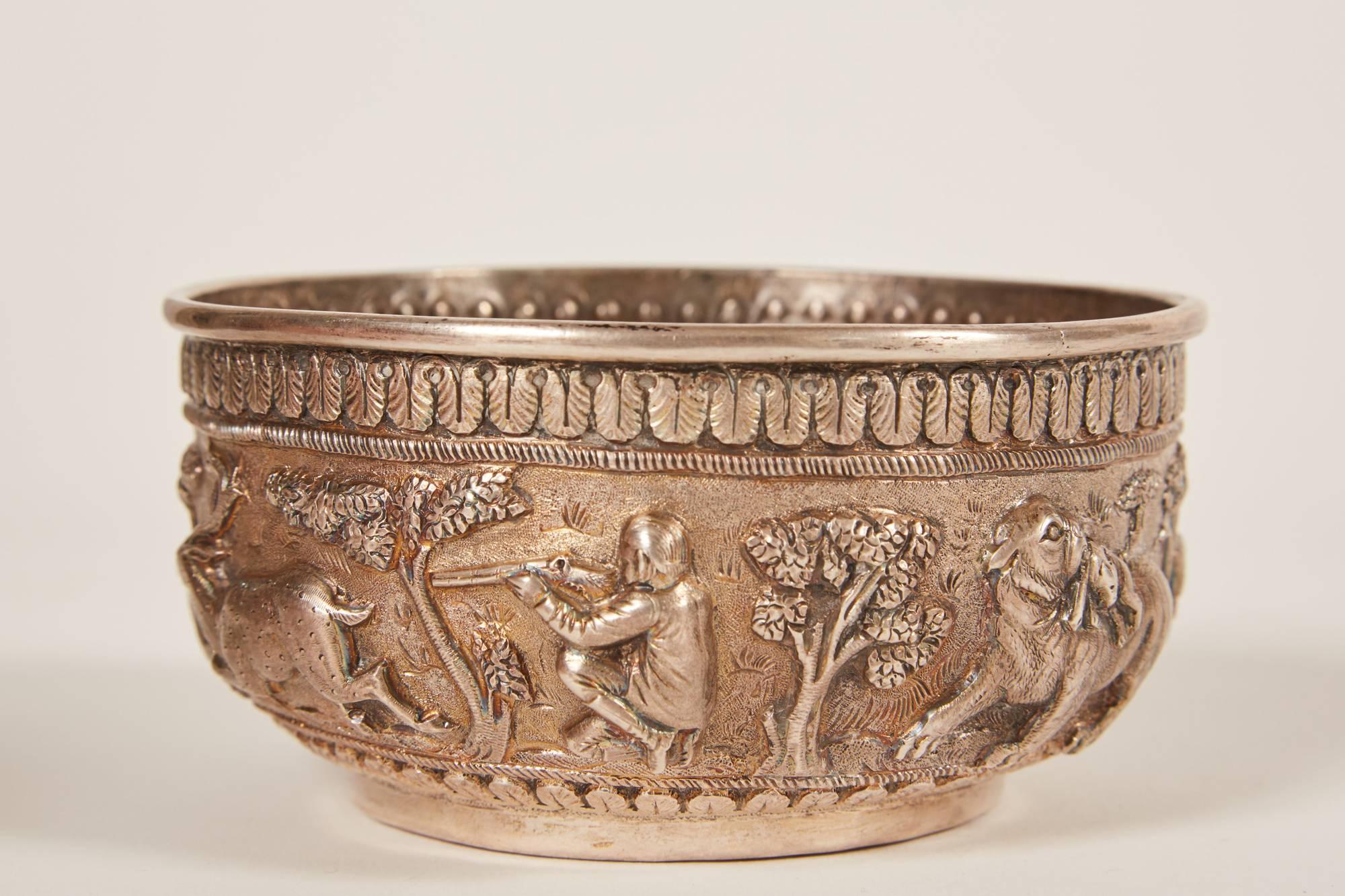 Small 20th Century Indian Silver Bowl with Relief For Sale at 1stDibs ...