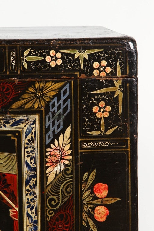 Chinese Painted Chest on Stand at 1stDibs | chinese chest