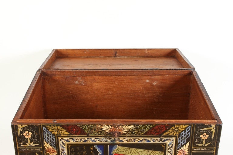 Chinese Painted Chest on Stand at 1stDibs | chinese chest