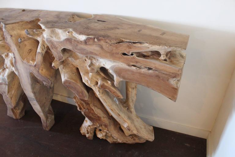 Organic Teak Root Console at 1stDibs