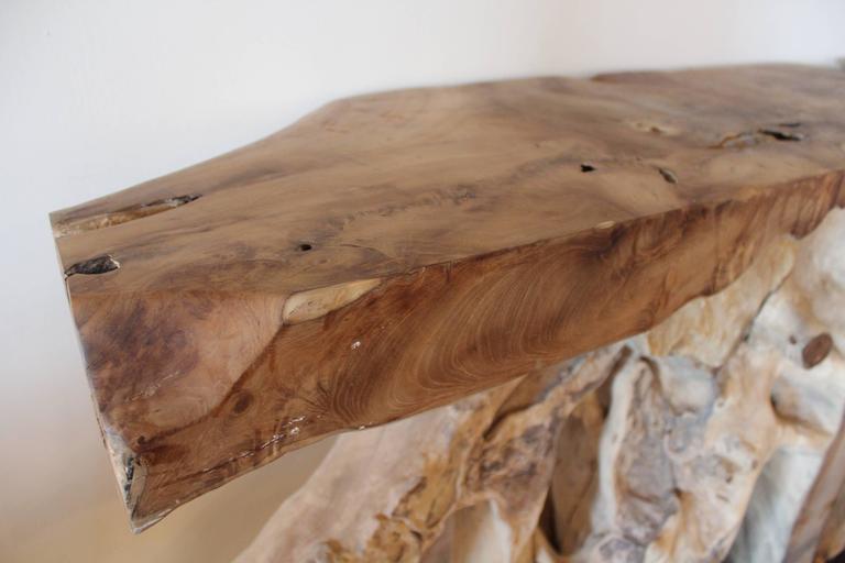 Organic Teak Root Console at 1stDibs