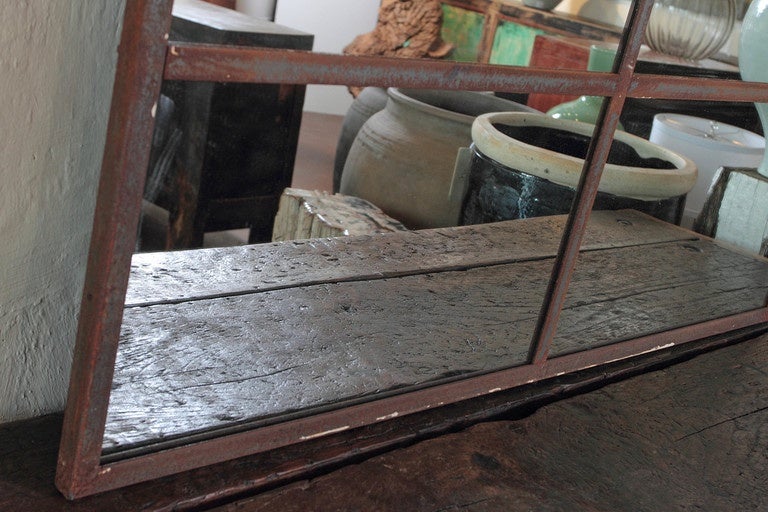 Large Industrial Window Frame Mirror Circa 1820, 94"H at 1stDibs ...