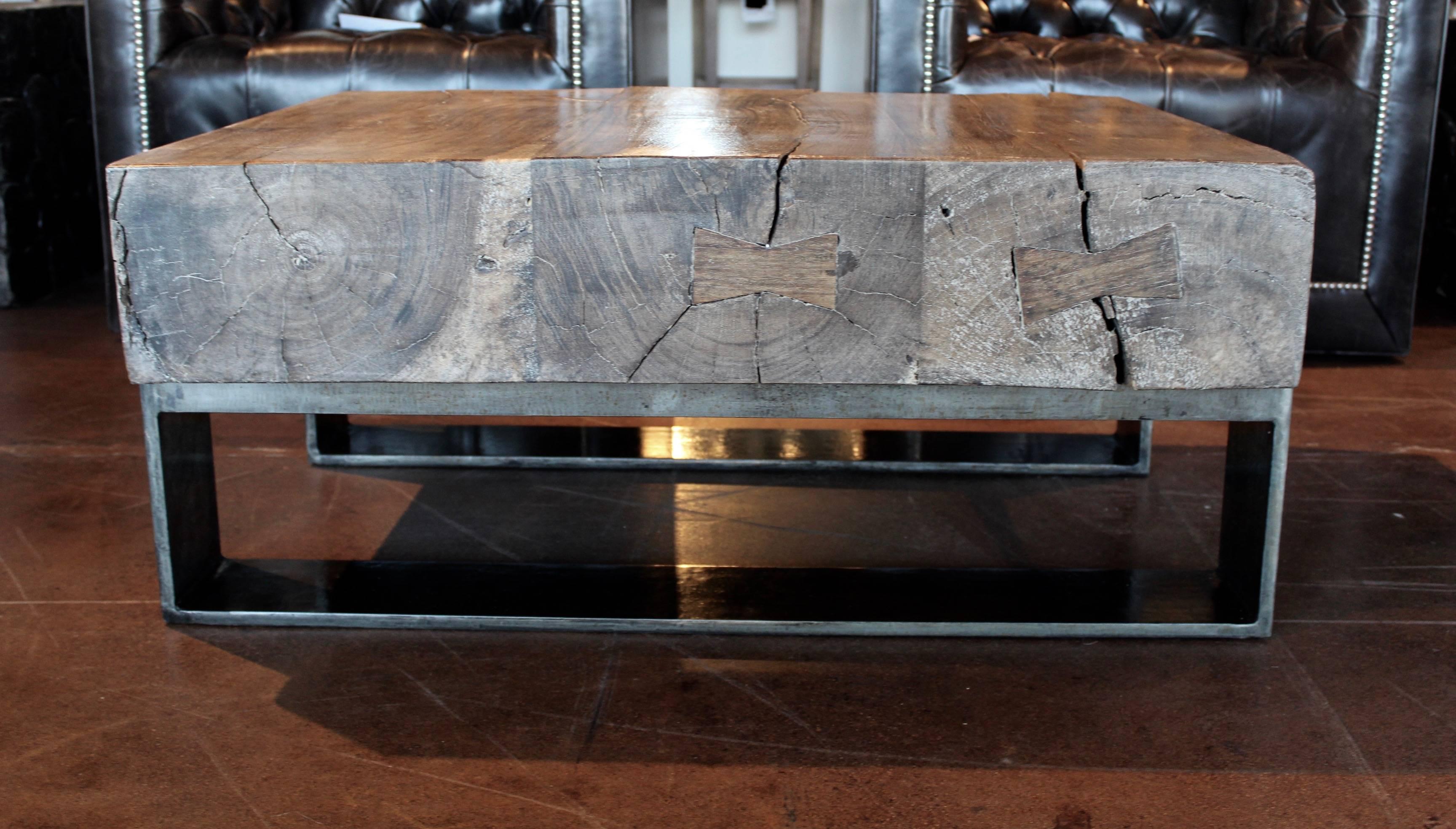 Teak Slab Coffee Table at 1stDibs