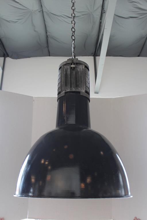 Industrial 1940s Warehouse Lights of Blue and Black Finished For Sale ...