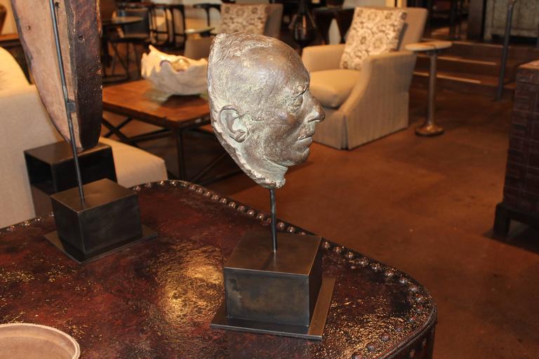 Cast Bronze Death Mask on Iron Mount at 1stDibs | iron death mask