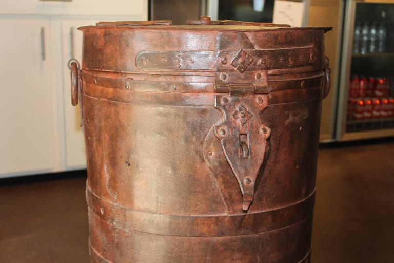 Vintage Anglo Colonial Metal Storage Bin For Sale at 1stDibs