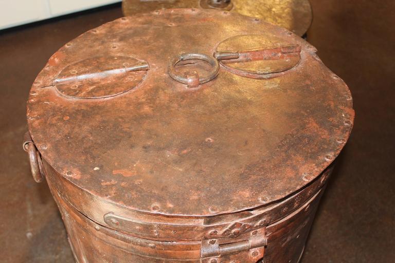 Vintage Anglo Colonial Metal Storage Bin For Sale at 1stDibs
