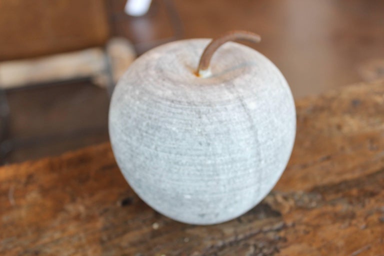 Large Marble Apple with Iron Stem For Sale at 1stDibs
