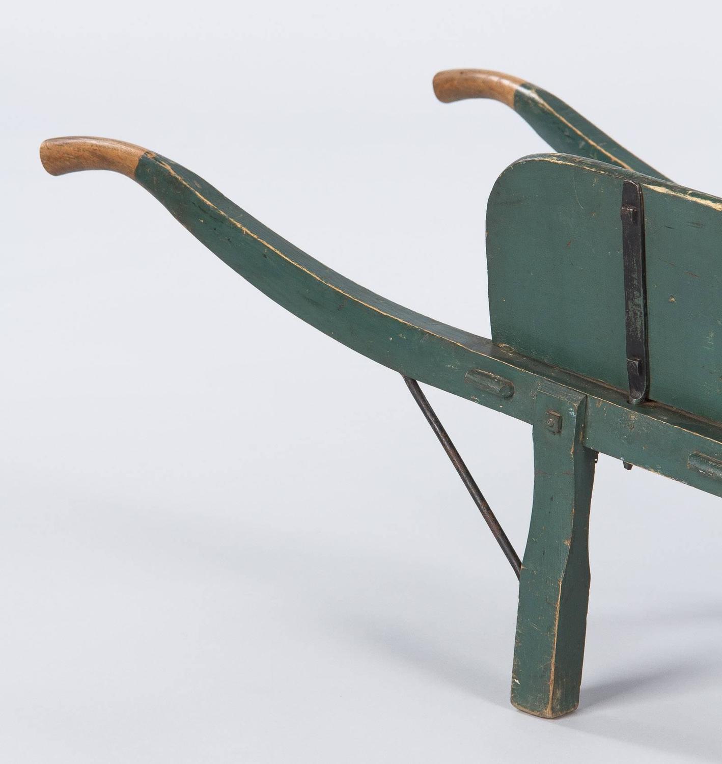 Antique French Painted Wheelbarrow, Early 1900s For Sale at 1stdibs