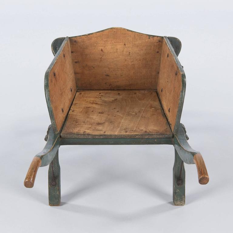 Antique French Painted Wheelbarrow, Early 1900s at 1stDibs