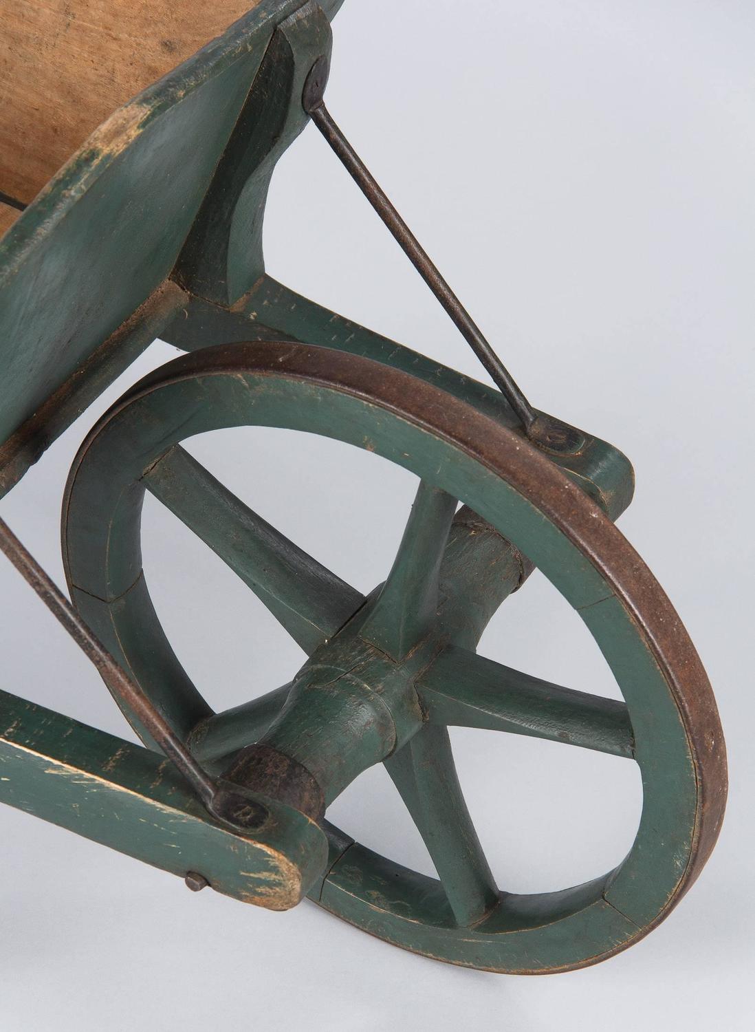Antique French Painted Wheelbarrow, Early 1900s For Sale at 1stdibs