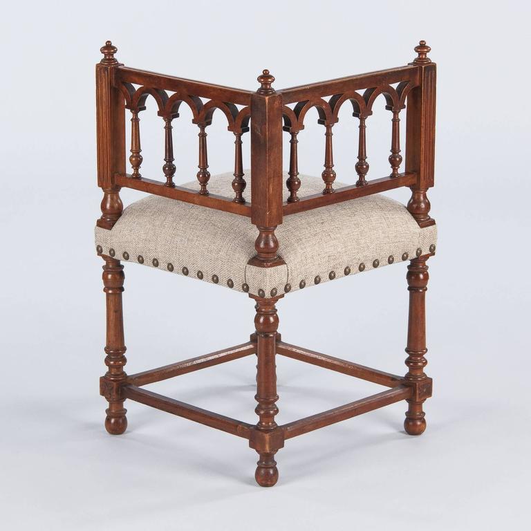 French Renaissance Revival Walnut Corner Chair, Late 1800s at 1stDibs ...