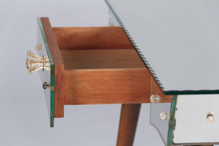 Mid-Century Mirrored Venetian Glass Vanity Table, 1950s at 1stDibs