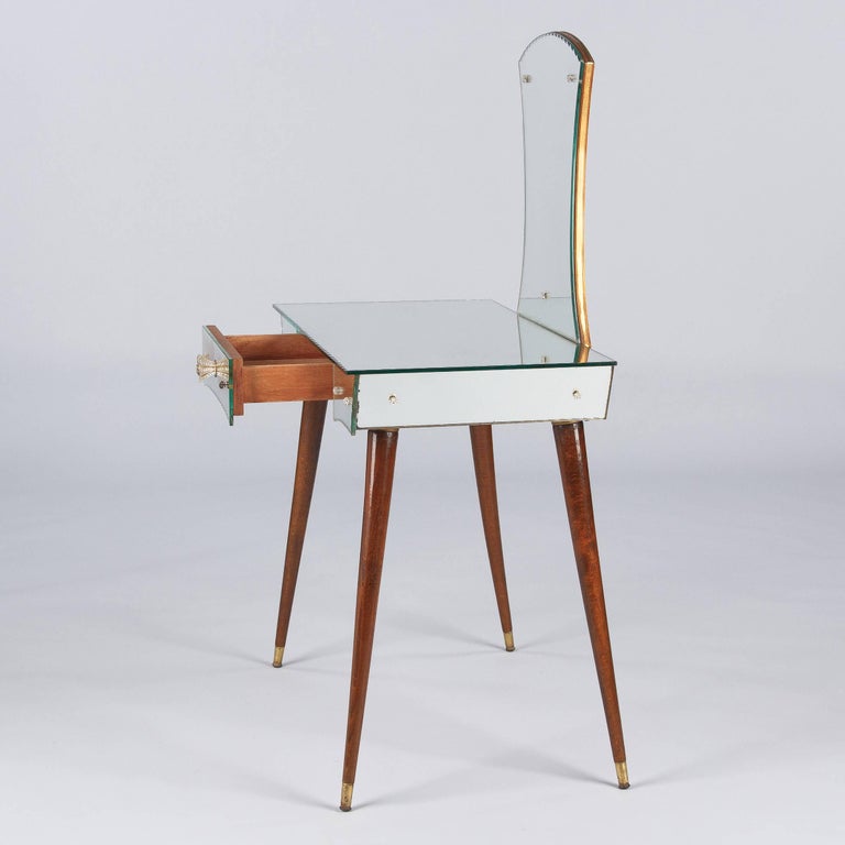Mid-Century Mirrored Venetian Glass Vanity Table, 1950s at 1stDibs