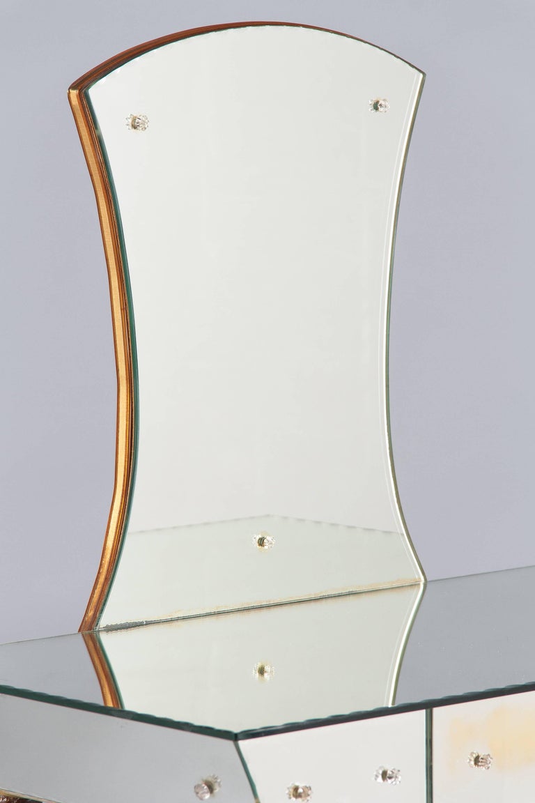 Mid-Century Mirrored Venetian Glass Vanity Table, 1950s at 1stDibs