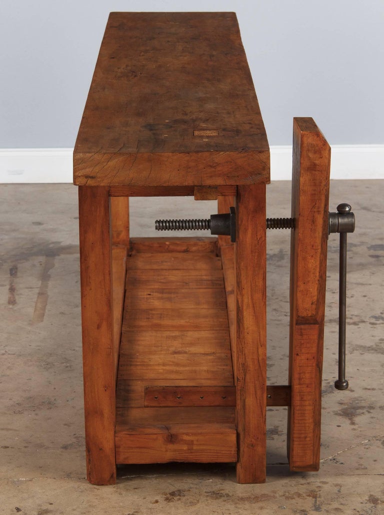 French Carpenter's Workbench in Sycamore and Pine, 1950s at 1stDibs