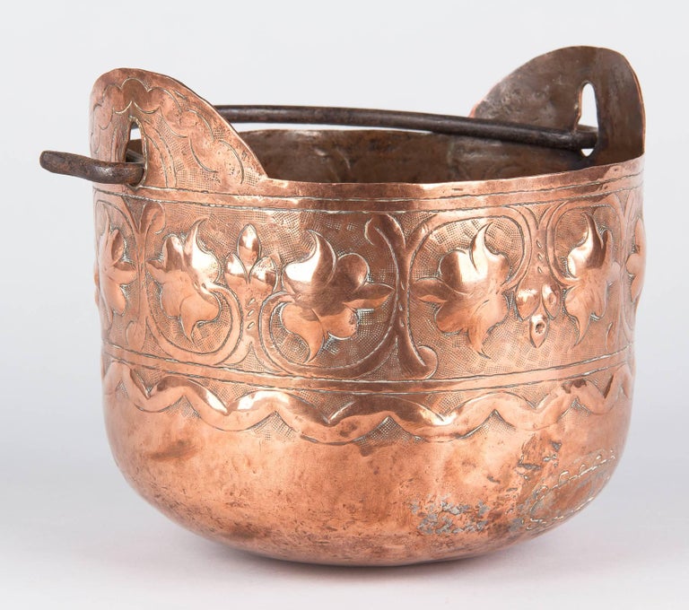 French Copper Cauldron with Forged Iron Handle, 19th Century at 1stDibs ...