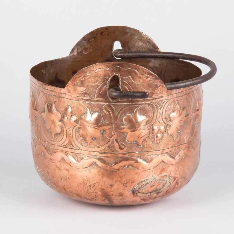 French Copper Cauldron with Forged Iron Handle, 19th Century at 1stDibs ...