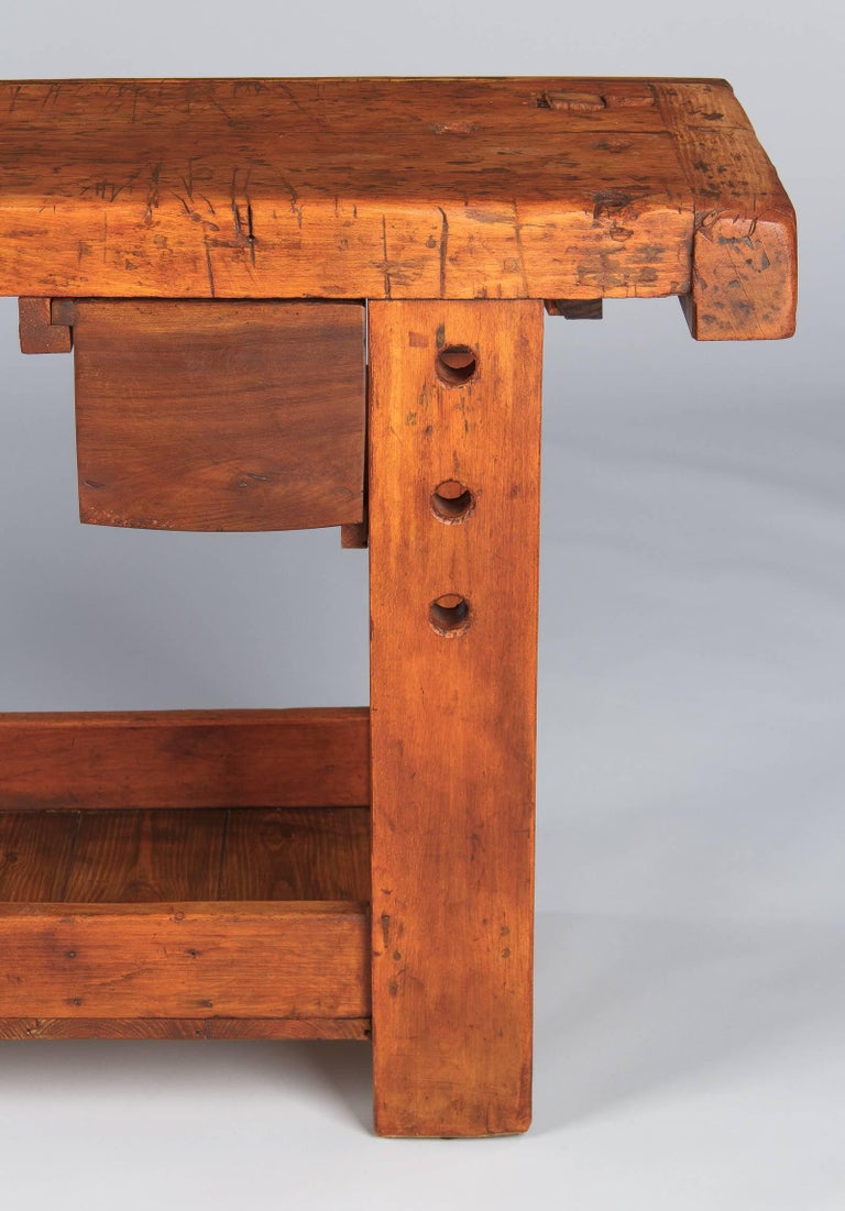 French Carpenter's Workbench in Beechwood, 1920s at 1stDibs