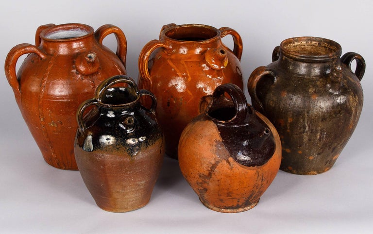 French Earthenware Water Jar, Late 1800s For Sale at 1stdibs