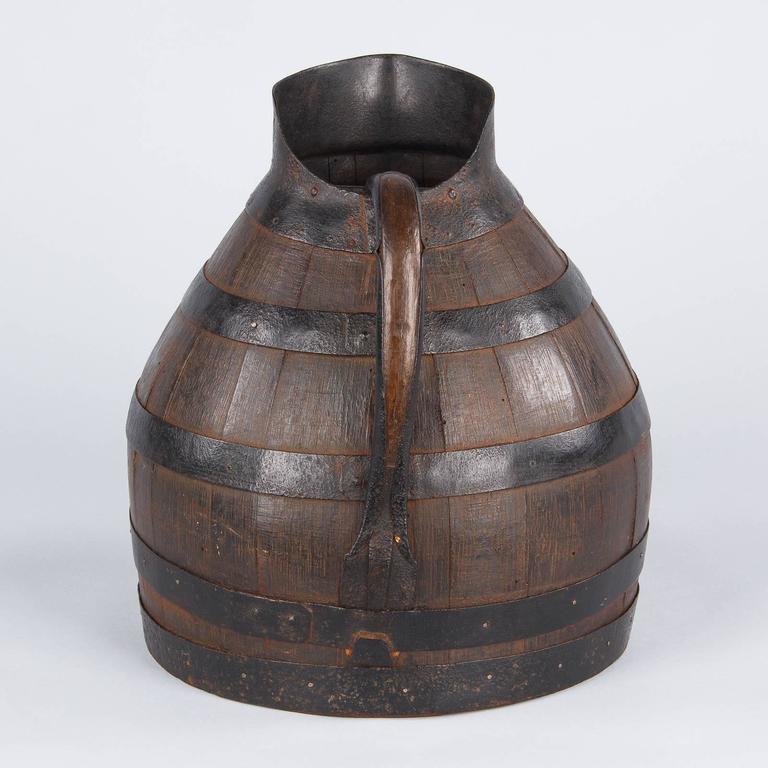 Early 1900s French Barrel-Shaped Wine Pitcher at 1stDibs | barrel pitcher