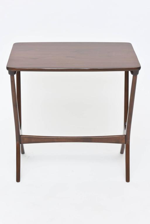 Danish Modern Mahogany Nesting Tables, Heltborg Mobler For Sale at 1stDibs