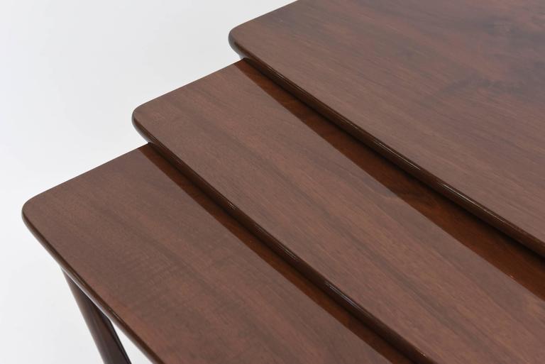 Danish Modern Mahogany Nesting Tables, Heltborg Mobler For Sale at 1stDibs