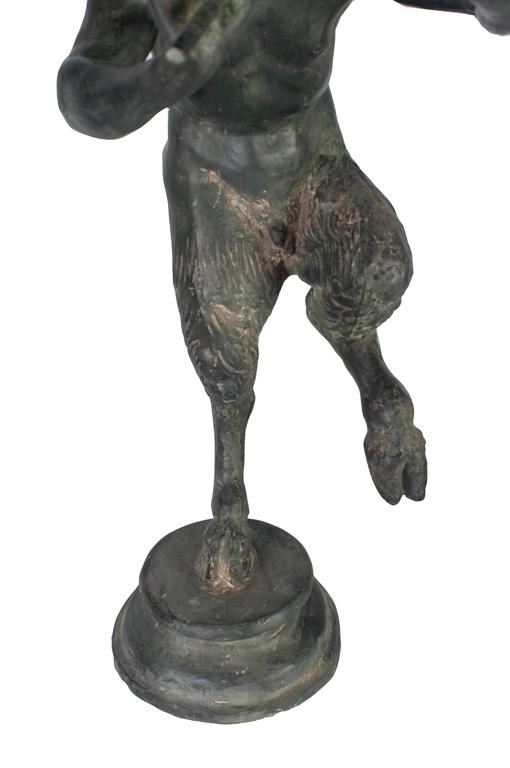Bronze Statue of Pan Playing Two Flutes Sculpture at 1stDibs