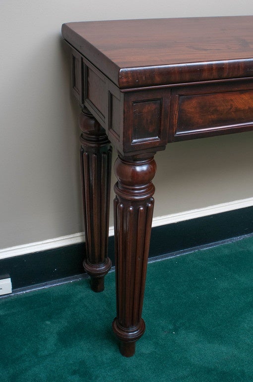 Mahogany Regency Long Console Table at 1stDibs